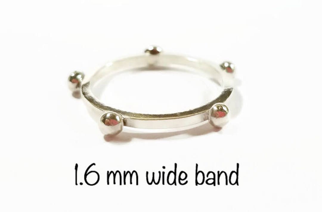 1.6mm Wide Sterling Rings,japa Ring,japa Ring,mantra Repitition Ring ...