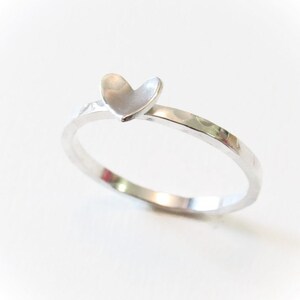 Personalized Ring, Copper Heart, Stack Ring, Initial Ring, Mother Ring, Stacking Ring, Hand ...