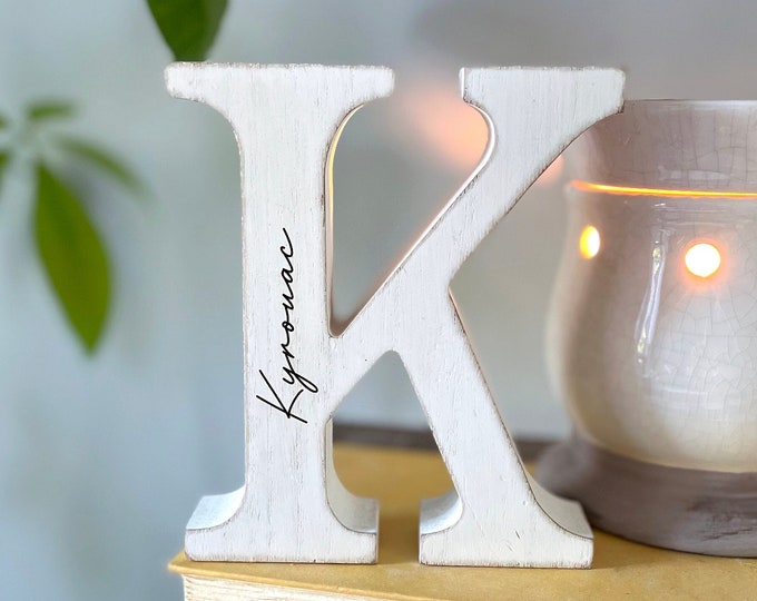 Laser Engraved Family Name Letter, Custom Name Letter, Family Name ...