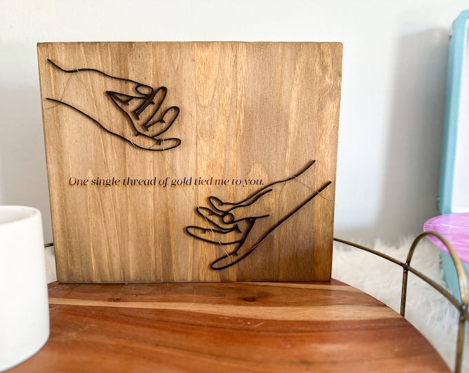 Invisible String Laser Cut Wood Sign, Folklore Pine Wood Sign, Swift ...