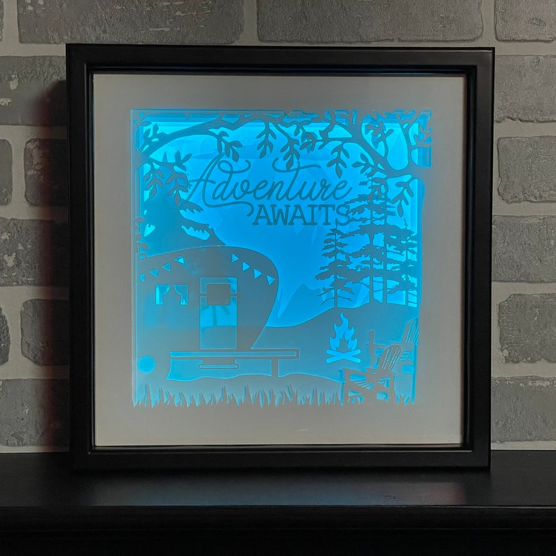 Camping Shadow Box Light Box Digital Files - Etsy