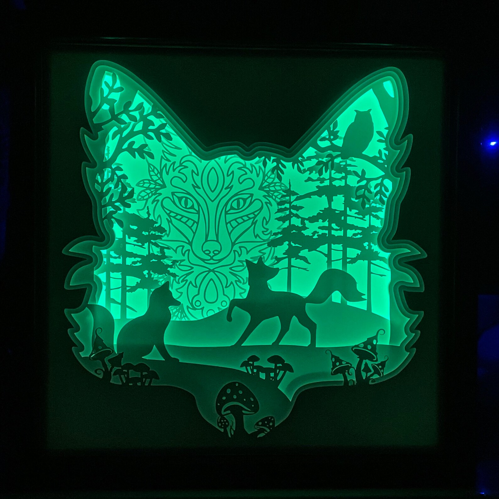 Fox Light Box Shadow Box - Digital Files - Etsy