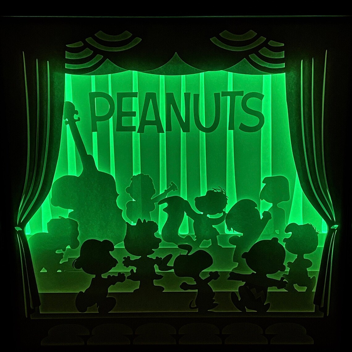 The Peanuts Shadow Box Light Box Snoopy Charlie Brown | Etsy