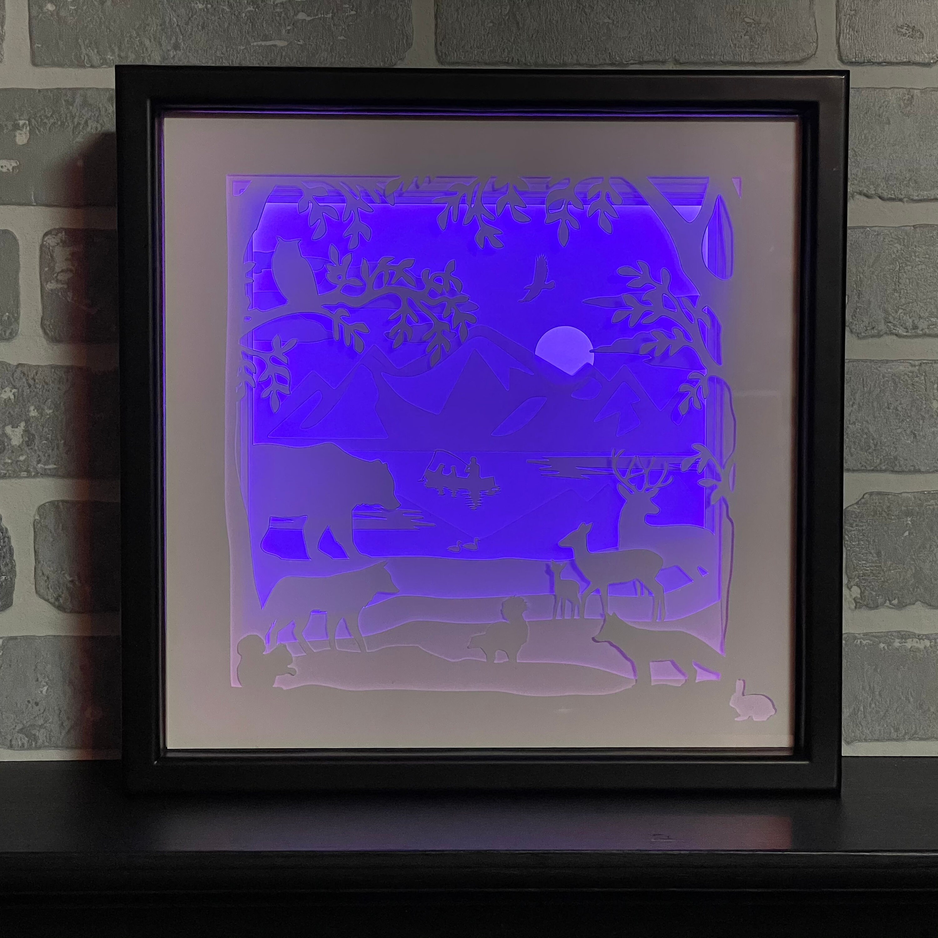 Woodland Creatures Shadow Box Light Box - Digital Files - Etsy