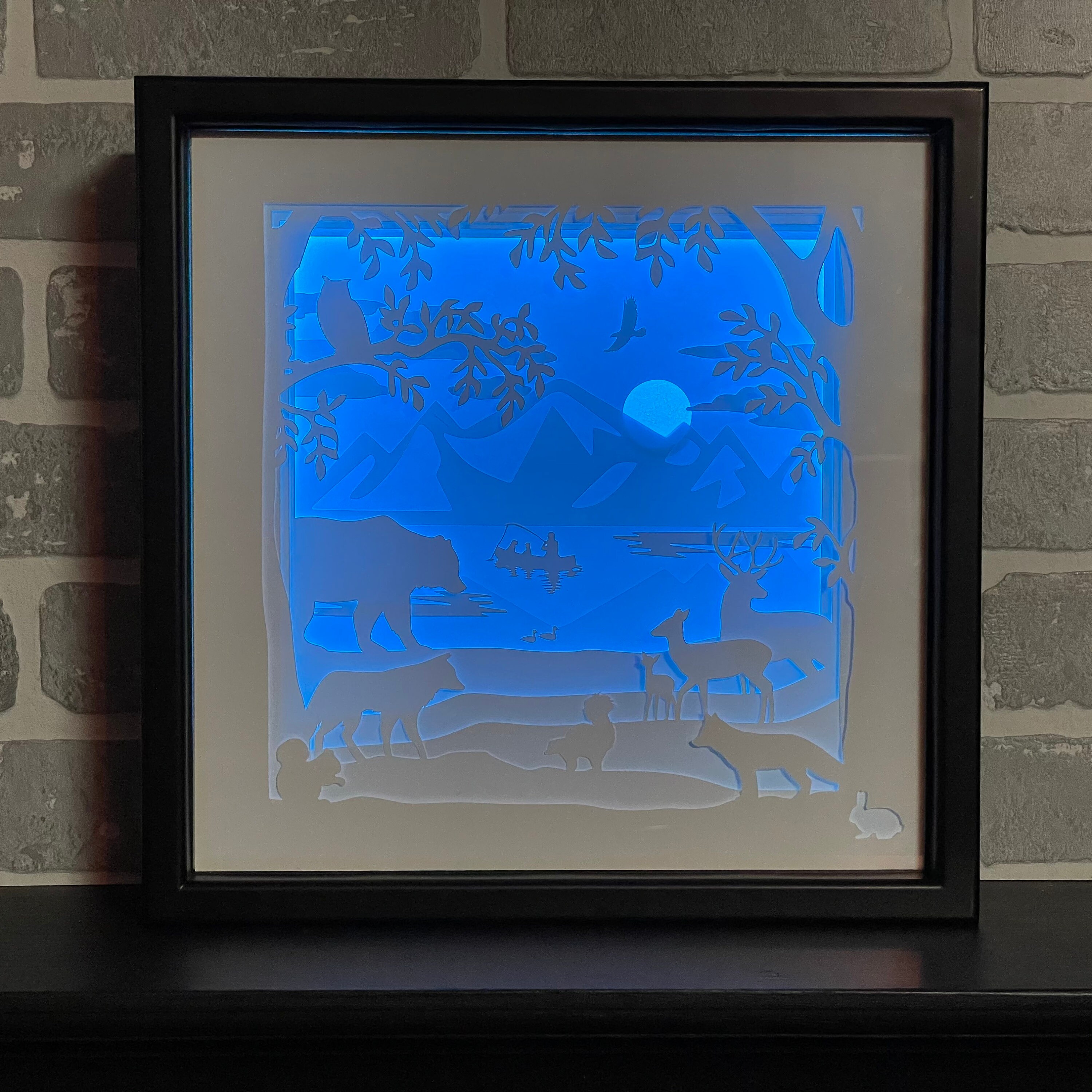 Woodland Creatures Shadow Box Light Box - Digital Files - Etsy