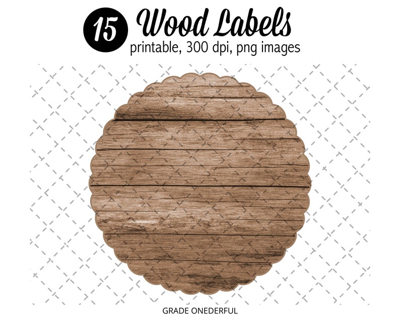Rustic Wood Labels Digital Brown Wooden Labels Printable | Etsy