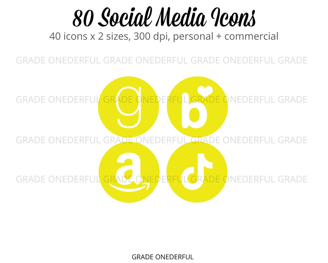 Yellow Social Media Icons, Gold Social Media Icons, Round Yellow Icons ...