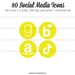 Yellow Social Media Icons, Gold Social Media Icons, Round Yellow Icons ...