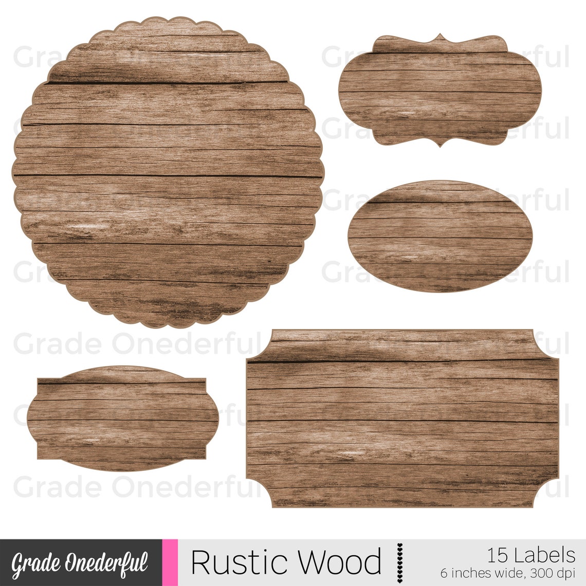 Rustic Wood Labels Digital Brown Wooden Labels Printable - Etsy Canada