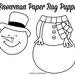 Snowman Paper Bag Puppet Template Printable Puppets for Kids - Etsy Canada