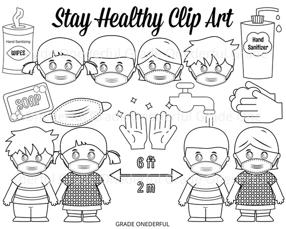 Healthy Clip Art Black And White
