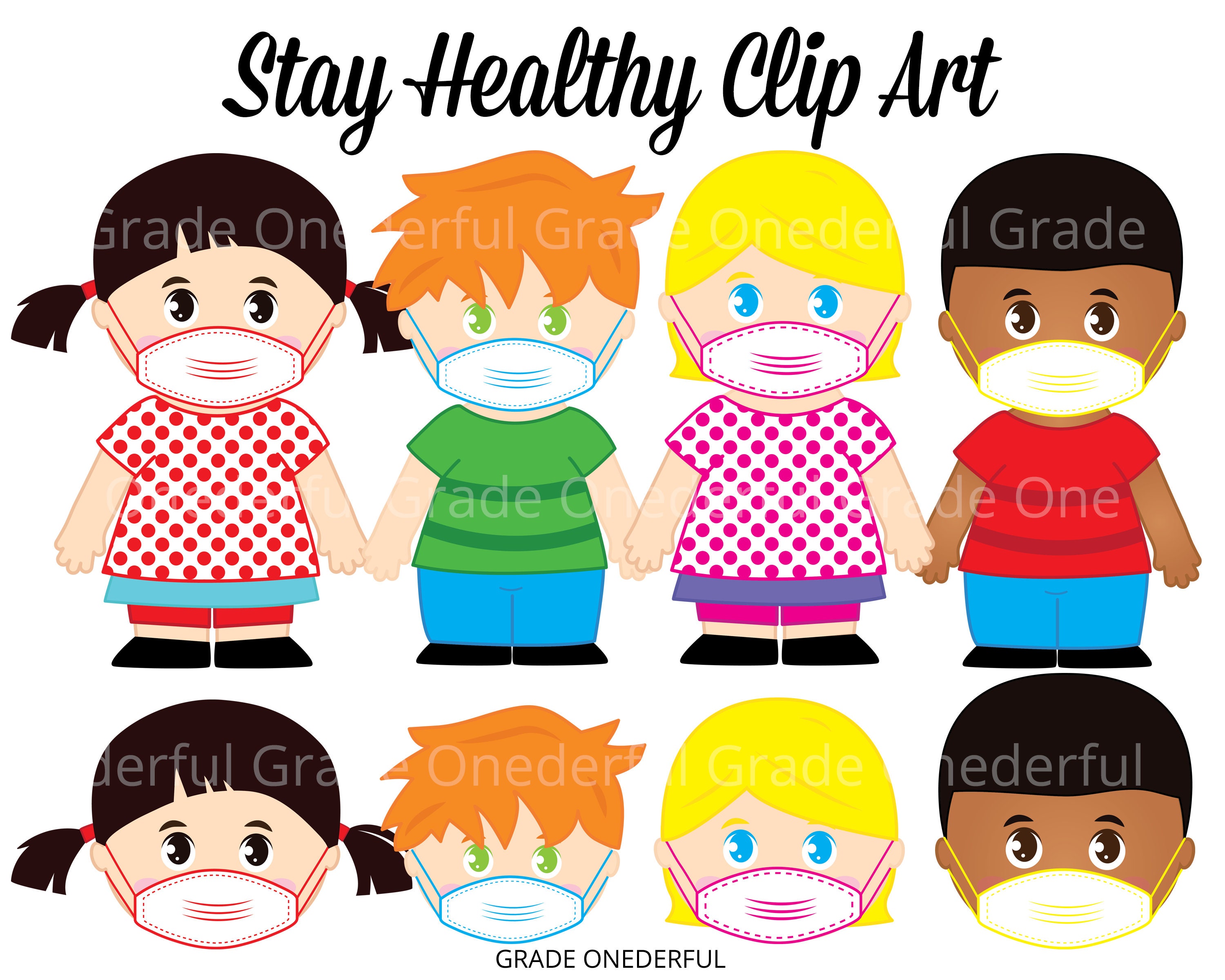 Kids Being Safe Clipart