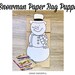 Snowman Paper Bag Puppet Template Printable Puppets for Kids - Etsy Canada