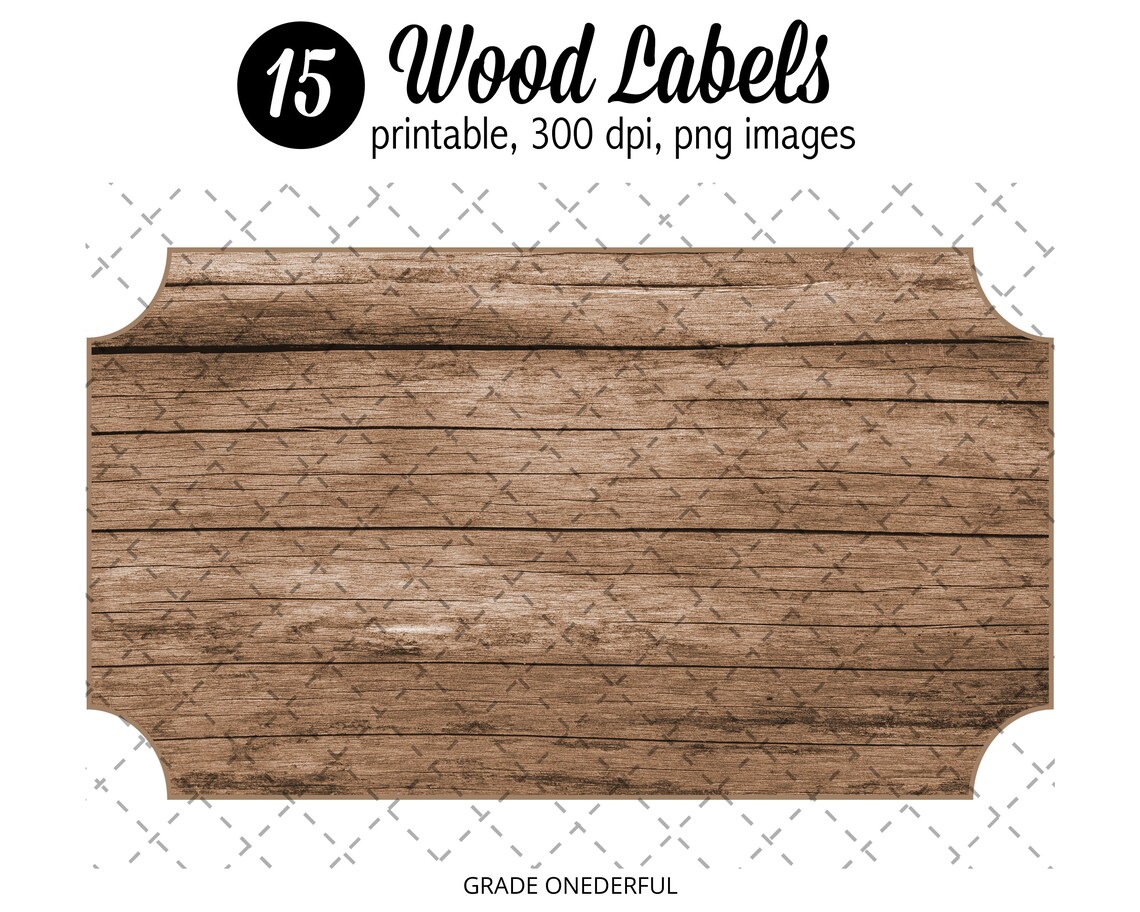 Rustic Wood Labels Digital Brown Wooden Labels Printable - Etsy Canada