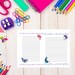 Narwhal Printable Stationery Paper Unicorn of the Sea Kids - Etsy