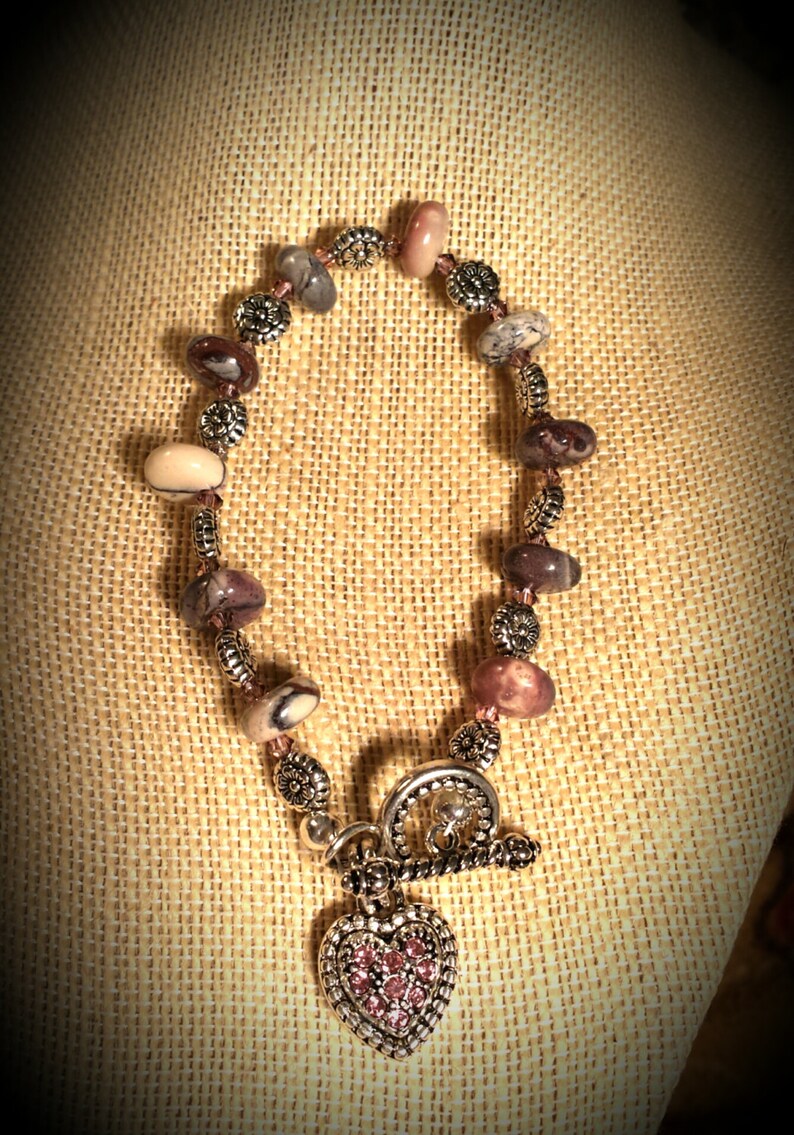 Beautiful Terra Rosa Jasper Puff Round Stones With Rose - Etsy