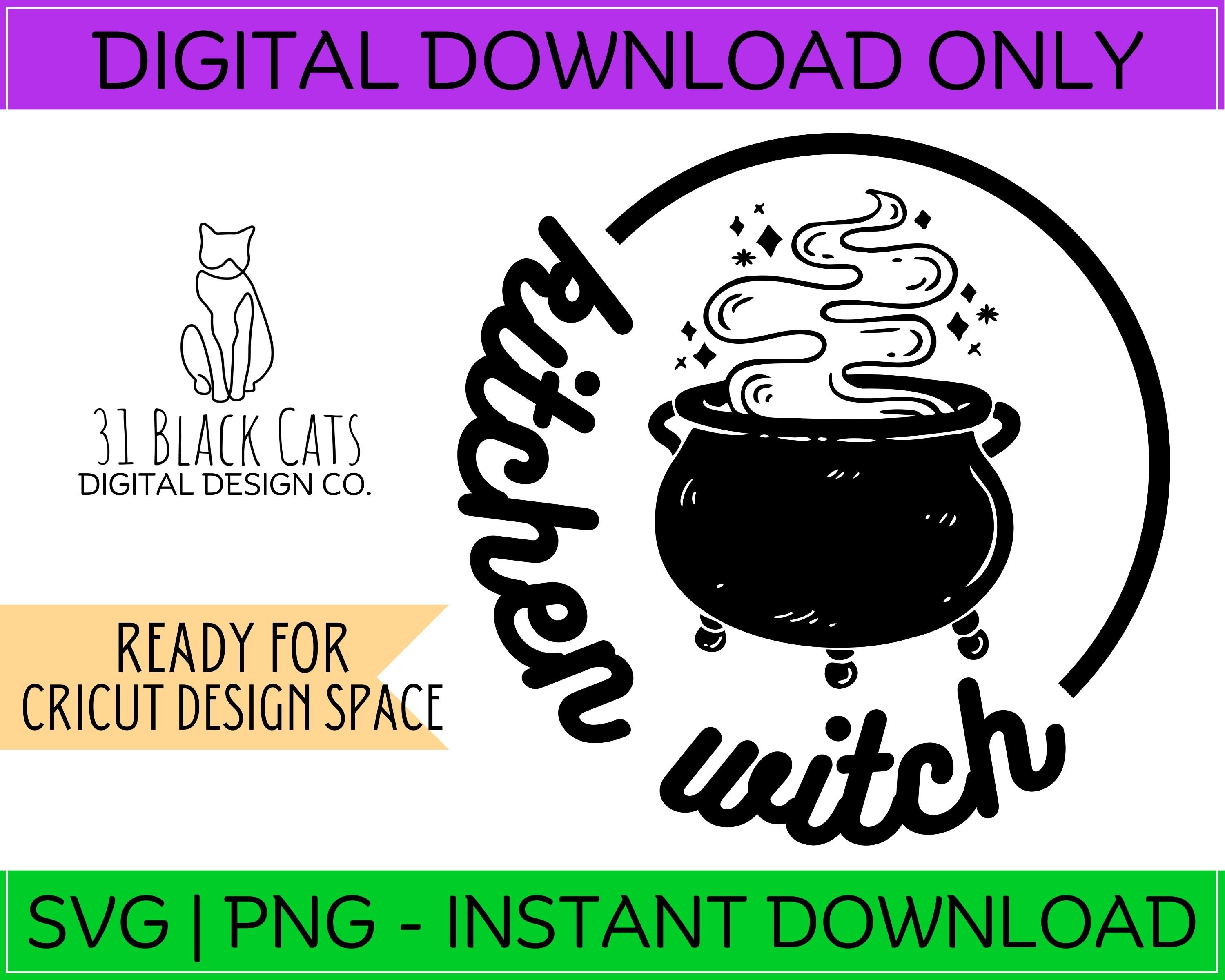 Kitchen Witch Svg Png Magic Cauldron Svg Png Witch Brew Svg Witchcraft ...
