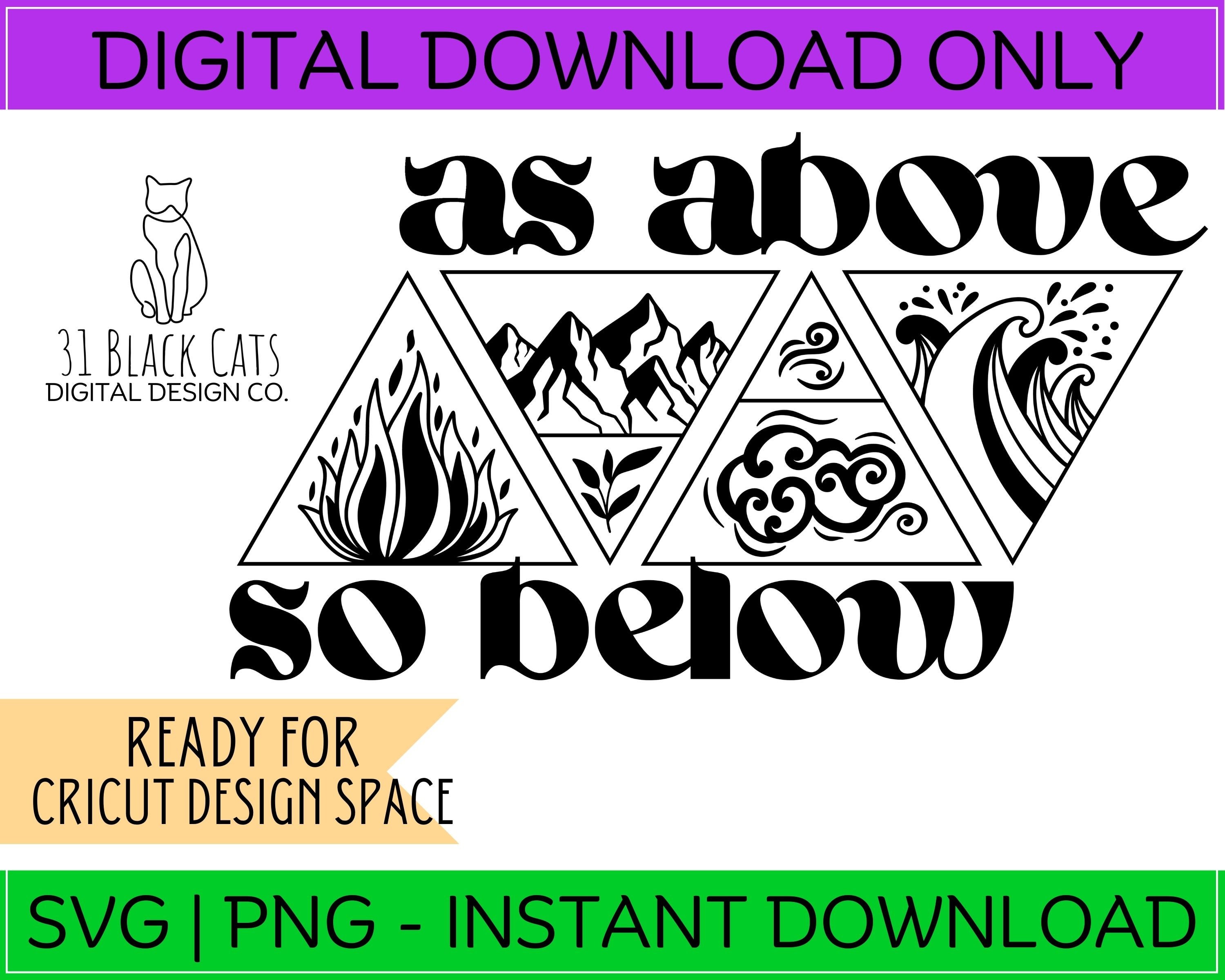 Element Svg Png | as Above so Below Svg Png | Witchcraft Svg | Nature ...