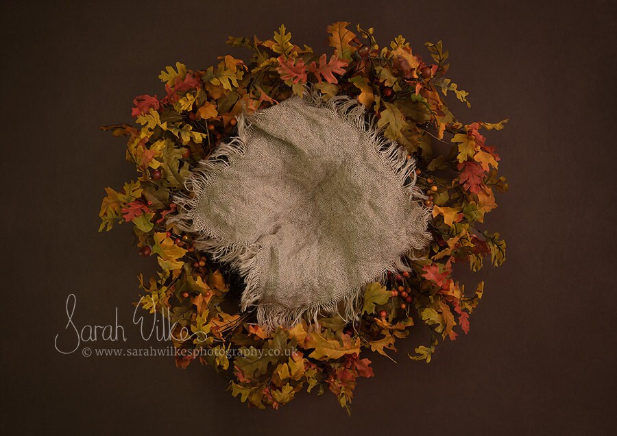 Neewborn Digitakl Backdrop Autumn Hessian Leaves - Etsy Hong Kong