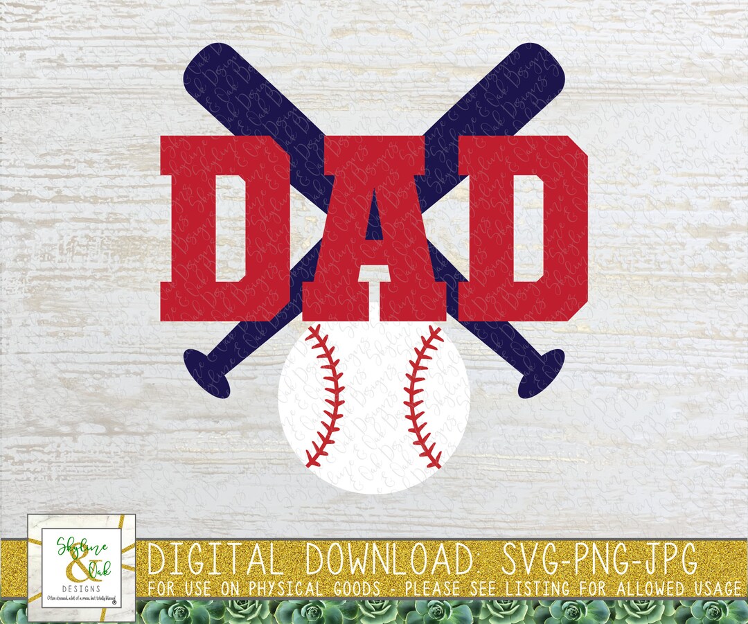 Dad Baseball and Bats SVG PNG Dad Baseball SVG Baseball Dad Png ...