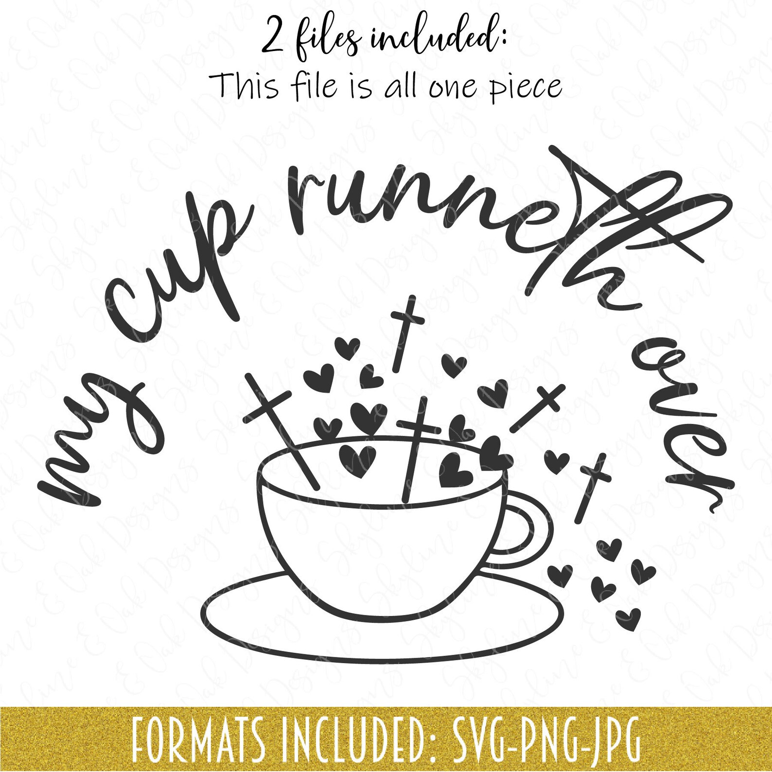 My Cup Runneth Over SVG / Bible Verse SVG / Scripture SVG / | Etsy