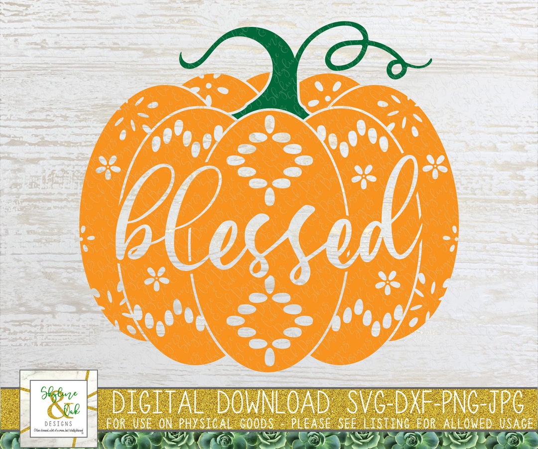 Blessed Pumpkin SVG PNG Boho Pumpkin SVG Boho Thanksgiving - Etsy España