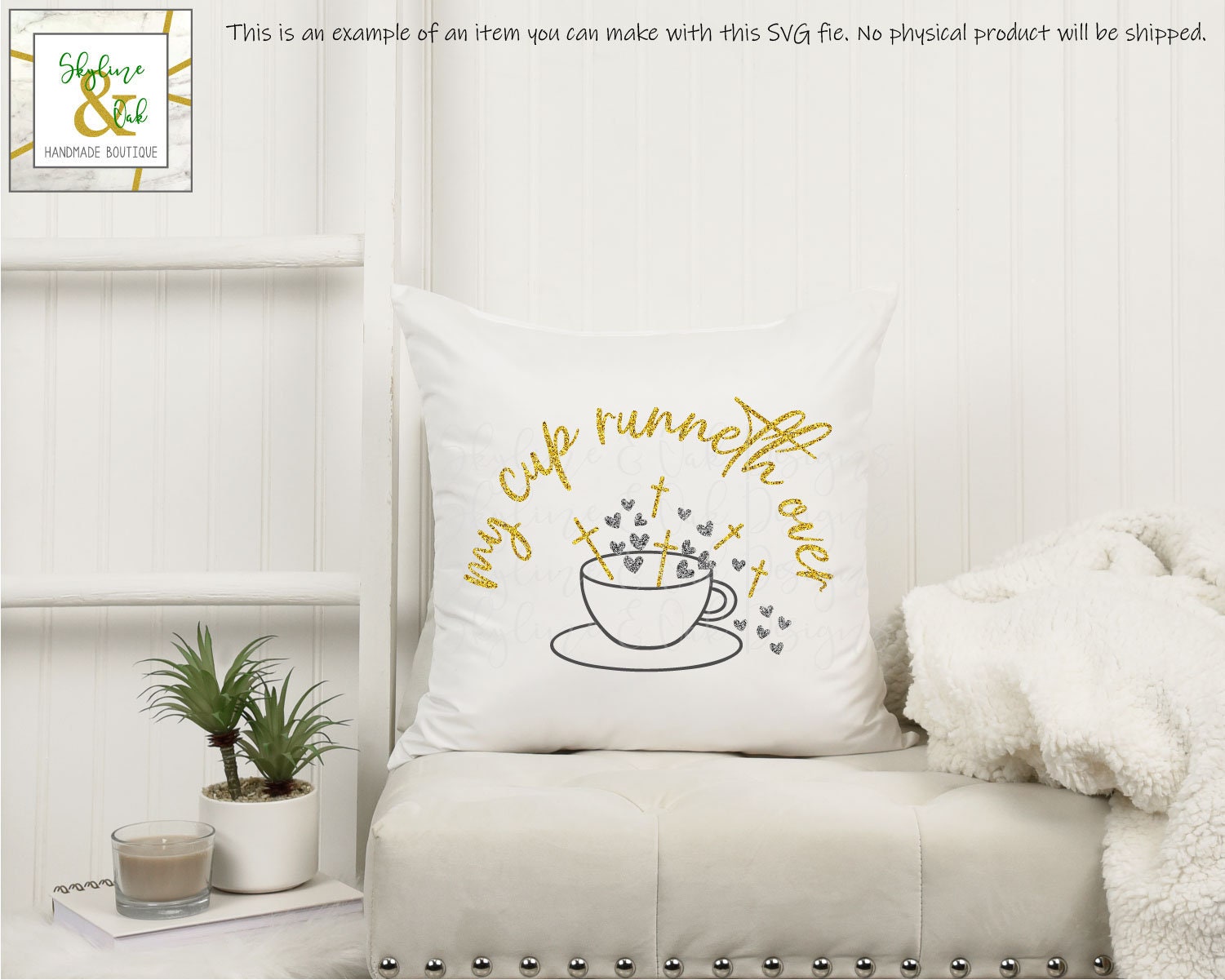 My Cup Runneth Over SVG | Bible Verse SVG | Scripture SVG | Christian ...