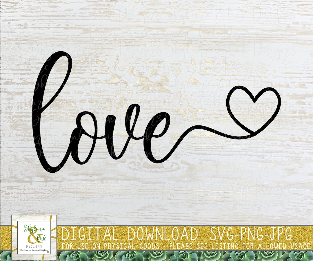Love Heart SVG PNG | Love With Heart Svg | Love Svg With Heart ...