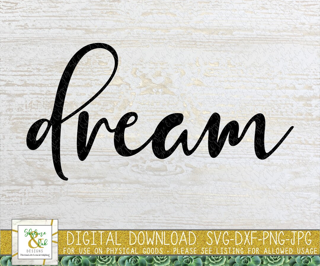 Dream SVG | Cut File for Cricut | Instant Download | Digital Download ...