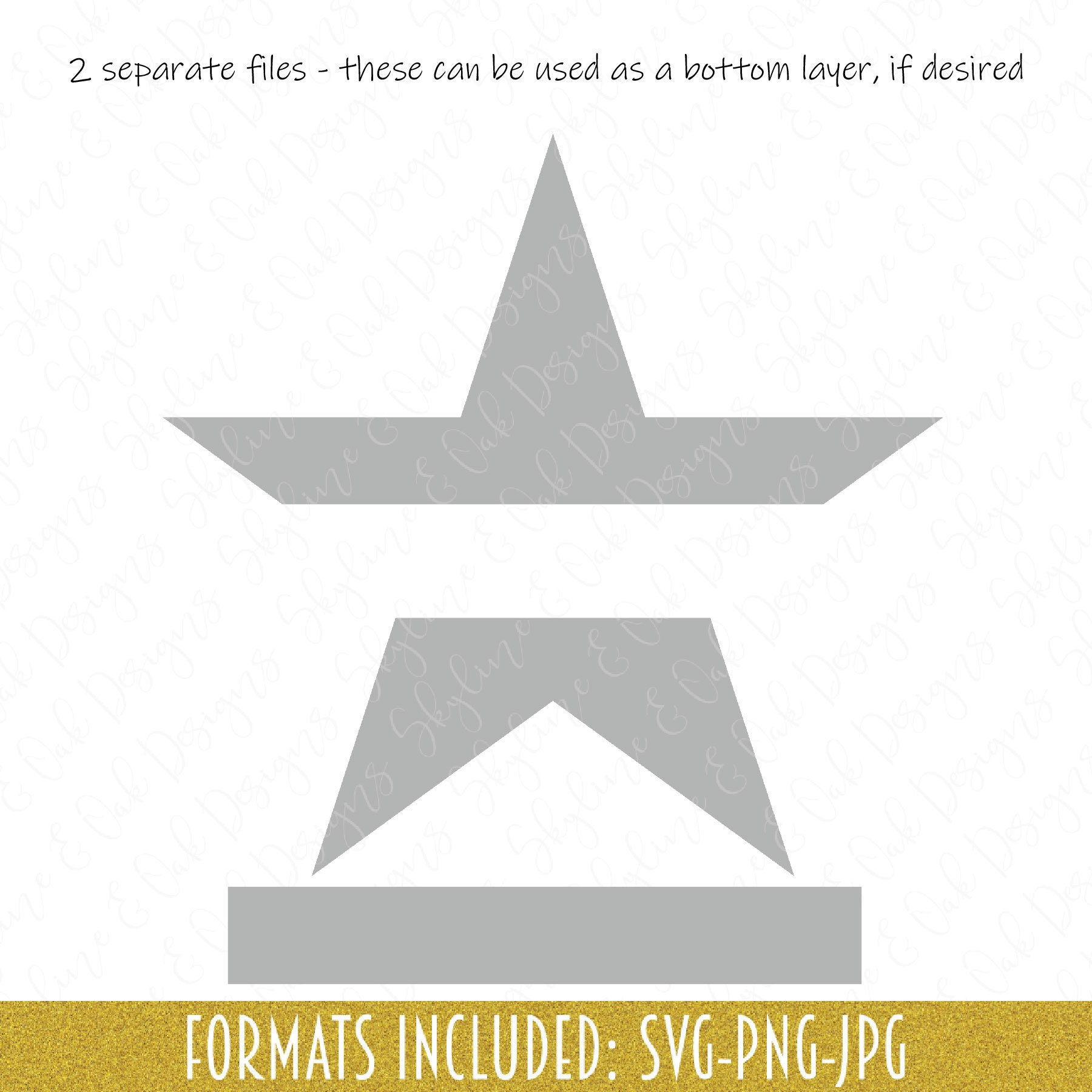 Distressed Split Star SVG Bundle Grunge Split Star SVG | Etsy