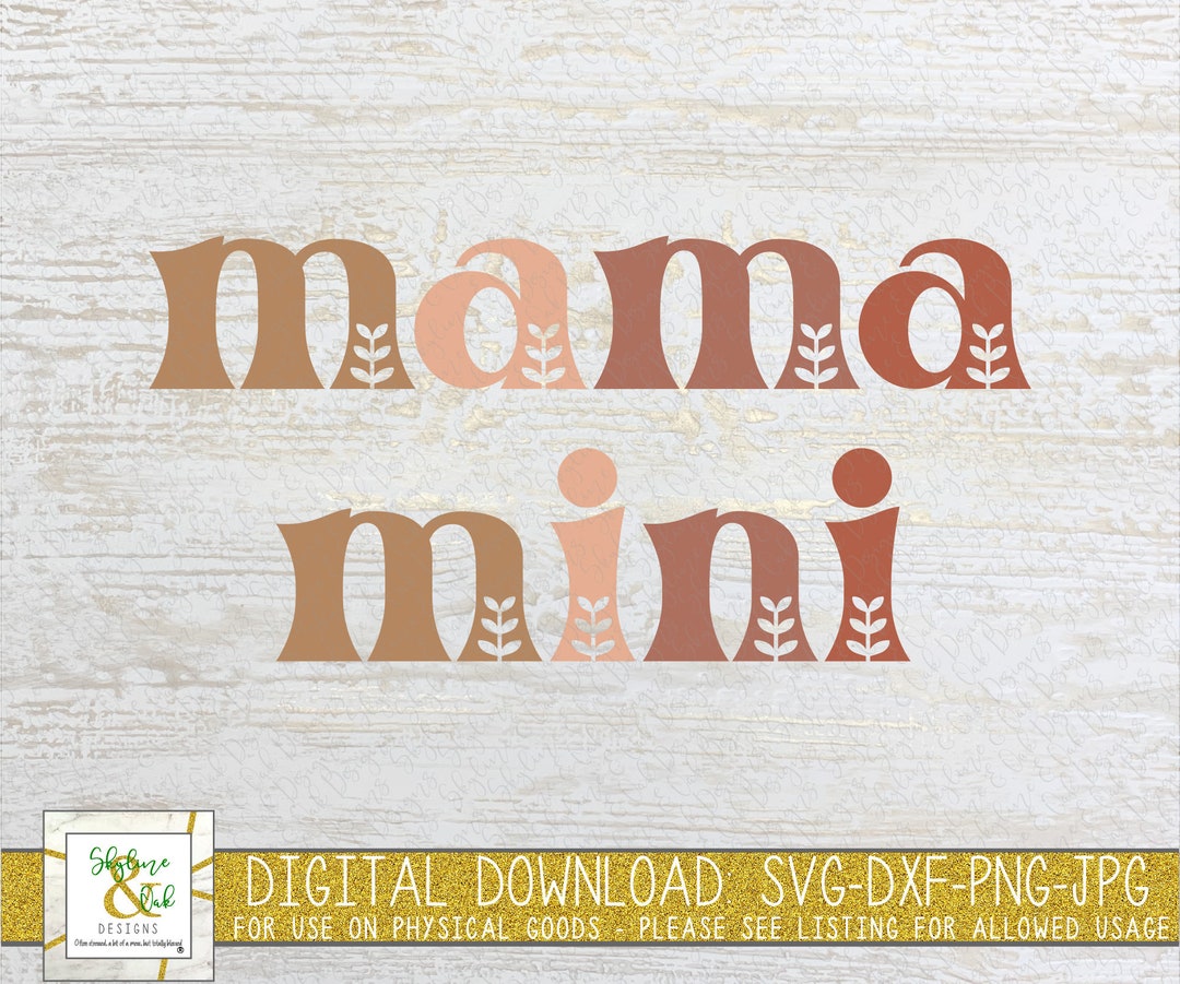 Retro Mama Mini SVG Bundle | Boho Mama Mini SVG PNG | Mother's Day Svg ...