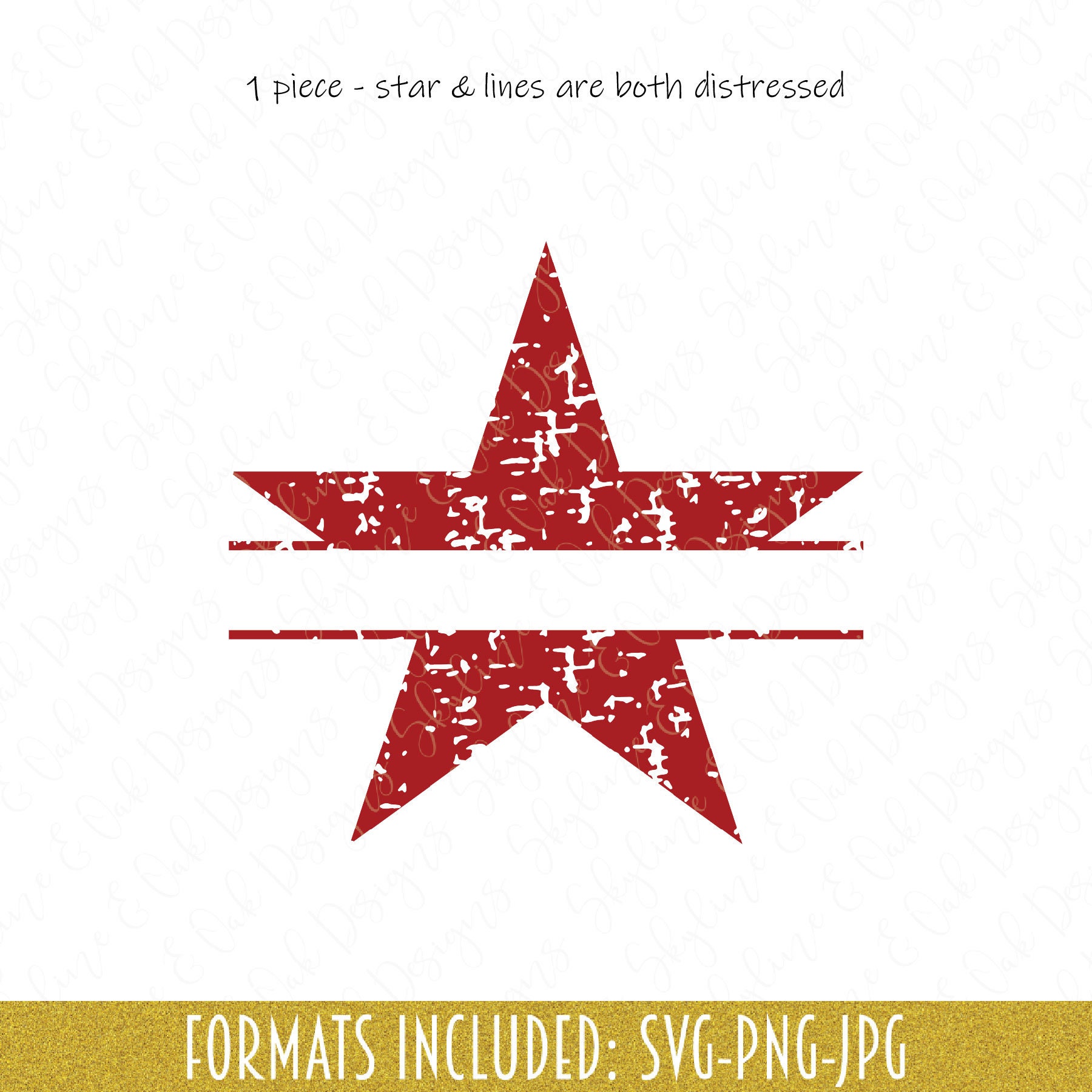 Distressed Split Star SVG Bundle Grunge Split Star SVG | Etsy