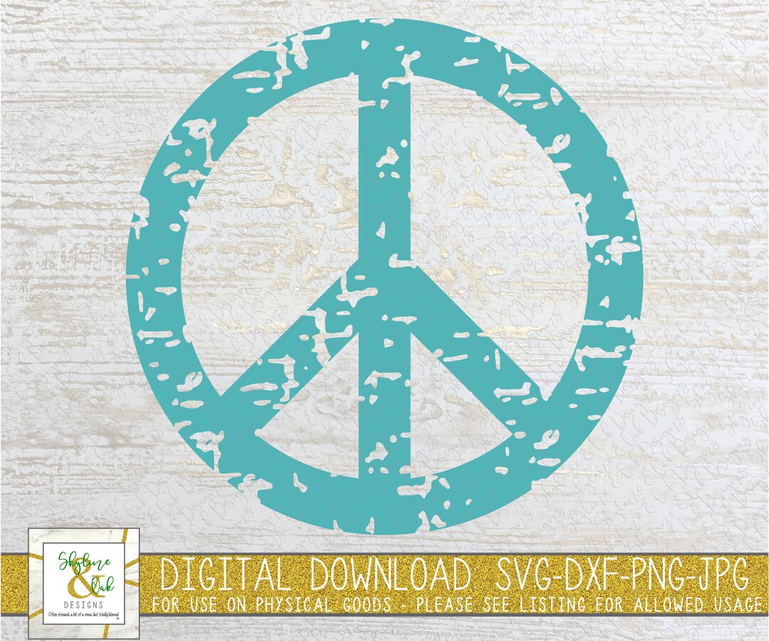 Distressed Peace Sign SVG | Grunge Peace Sign Svg | Peace Sign Svg ...