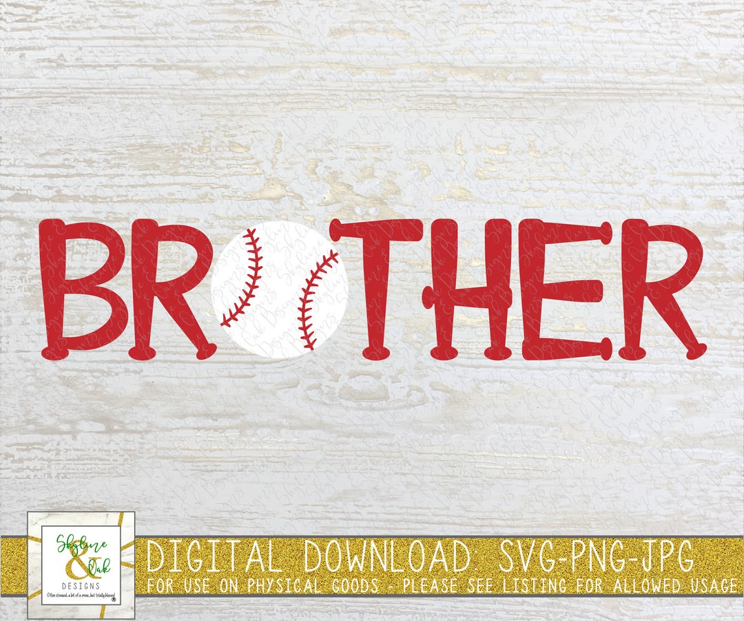 Brother Baseball and Bats SVG - Brother Baseball SVG - Sibling Baseball ...