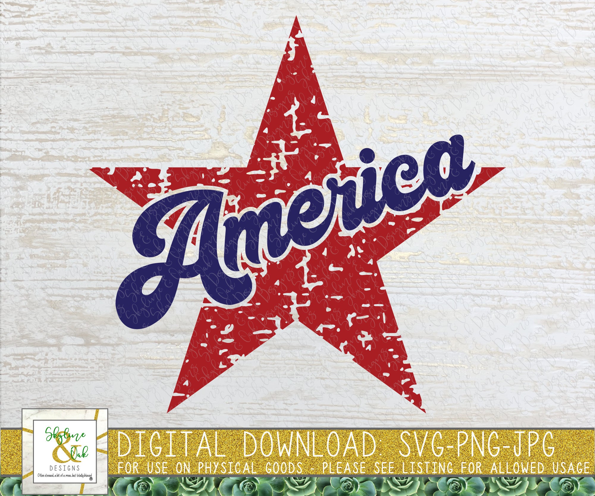 America Distressed Star SVG PNG | America Grunge Star SVG | Distressed ...