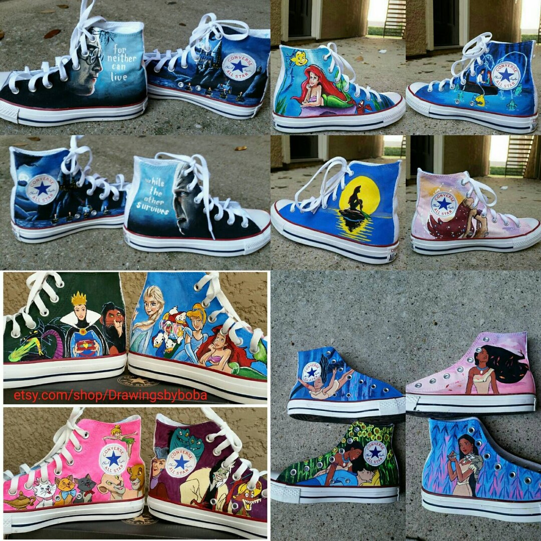 Hand Painted Converse : Your Choice of Characters - Etsy