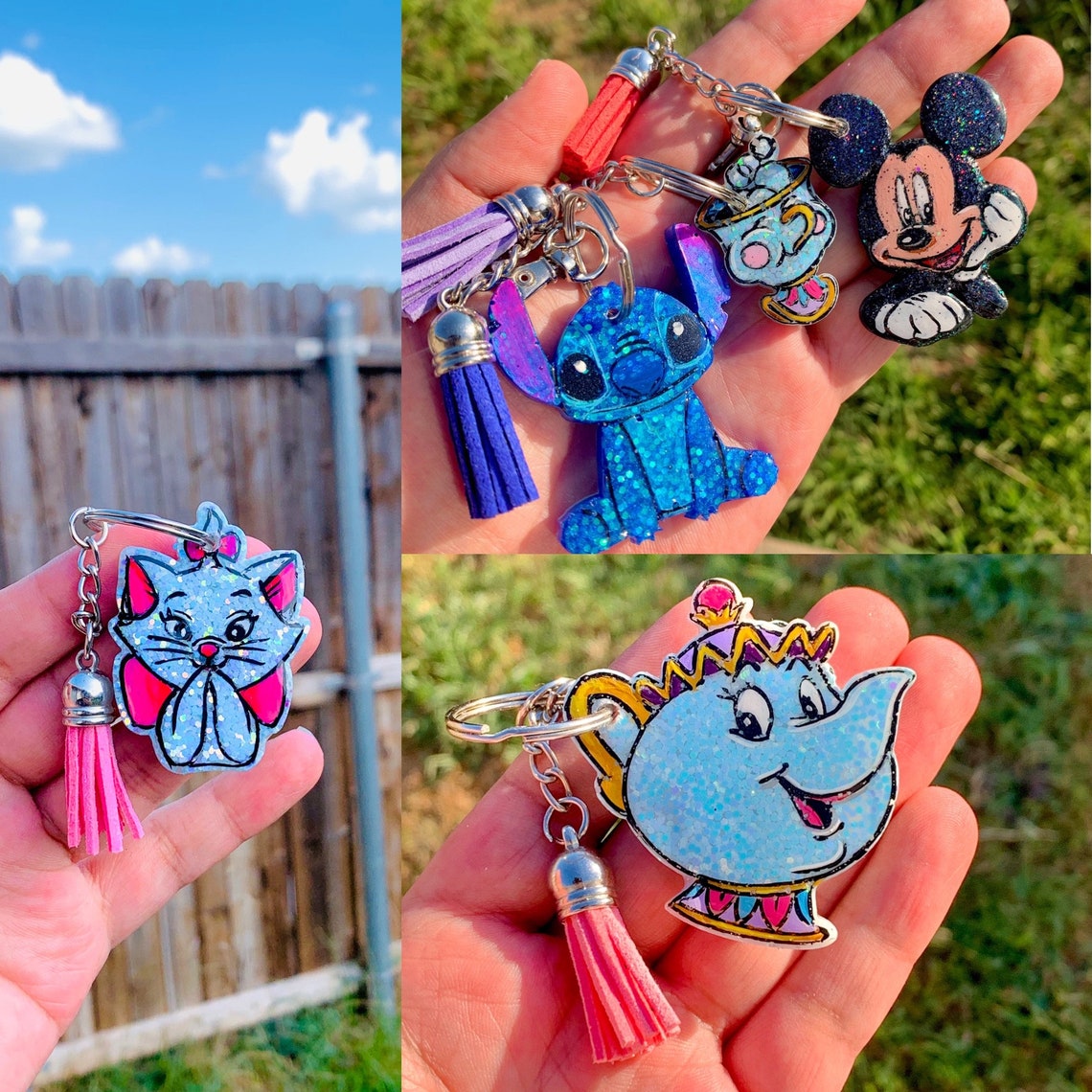 Mini Hand painted Keychains | Etsy