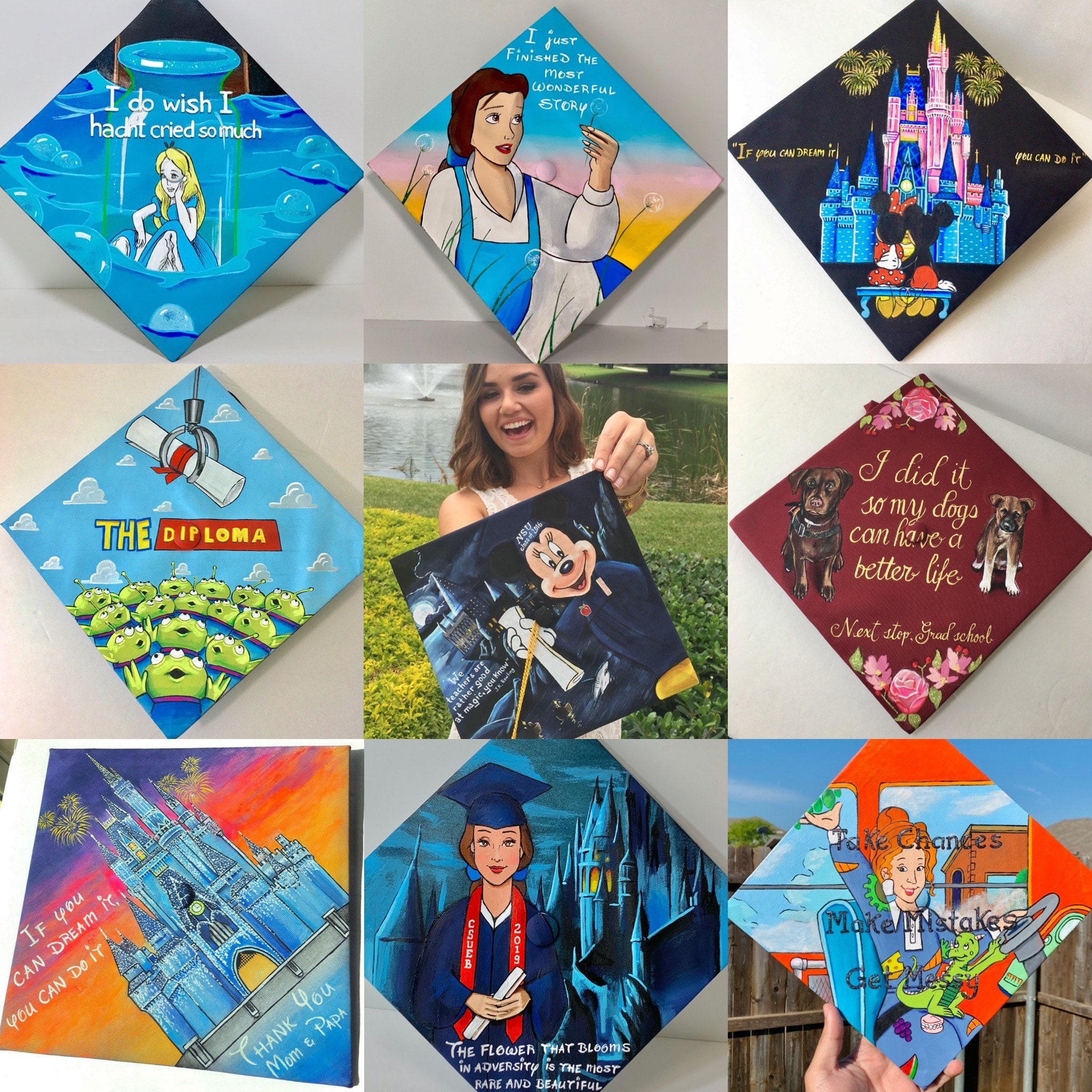 HAND PAINTED Graduation Cap | Etsy