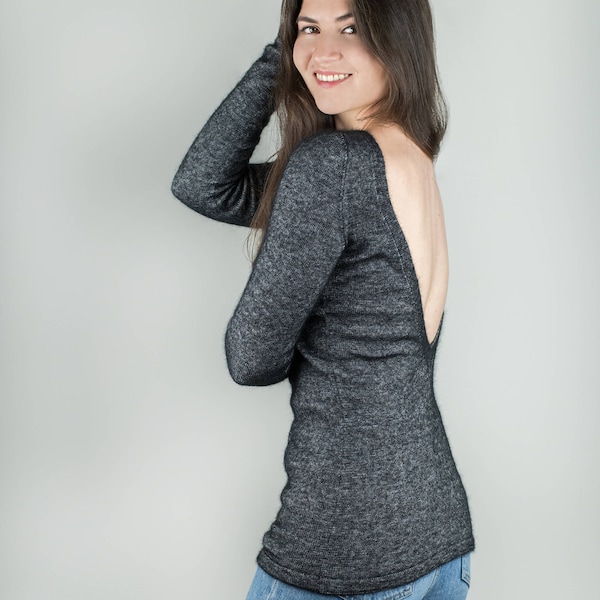Open Back Sweater - Etsy