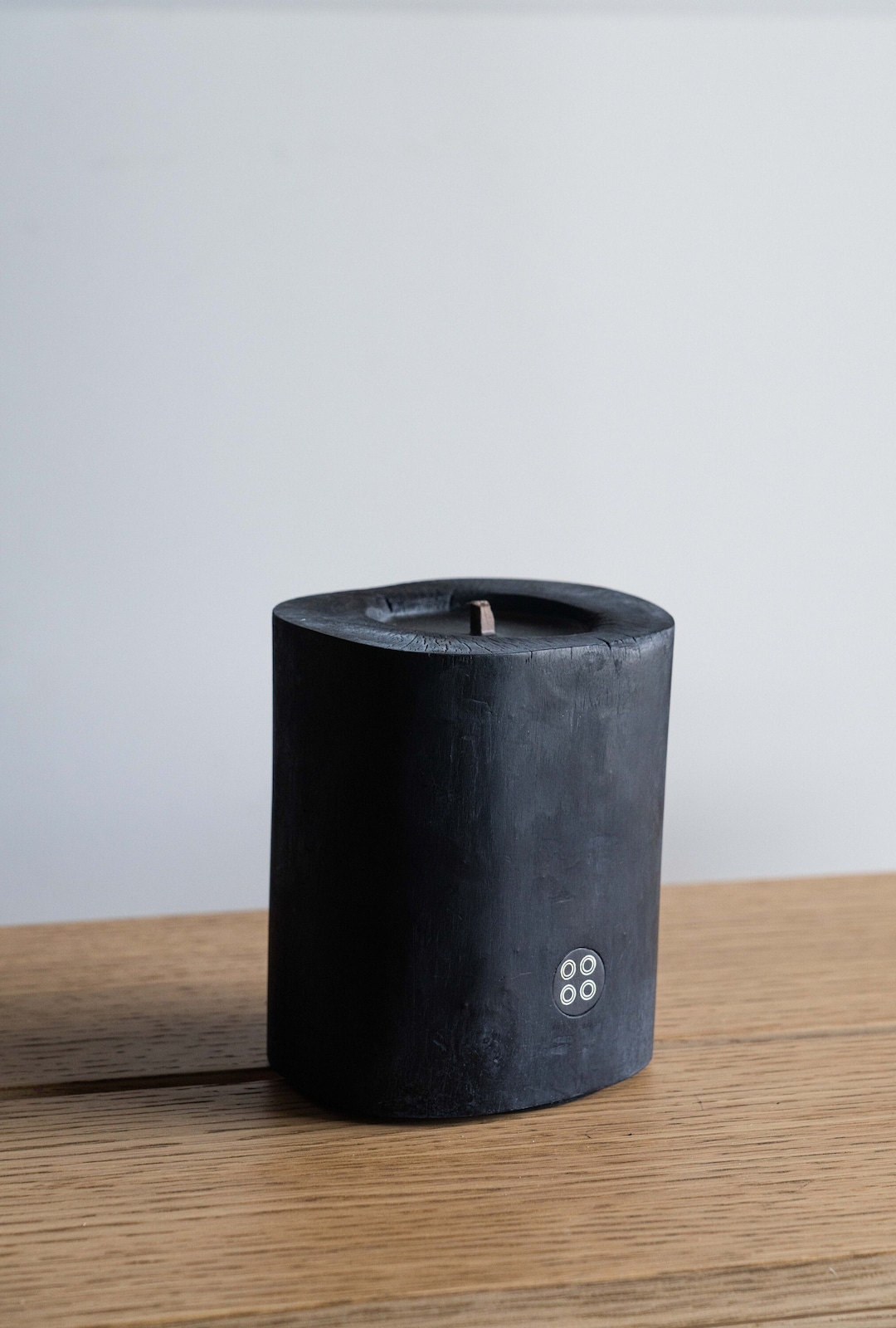 Black Illusions Wood Candle Handmade Candle Beewax Candle Home Decor Mothers Day Candle Black ...