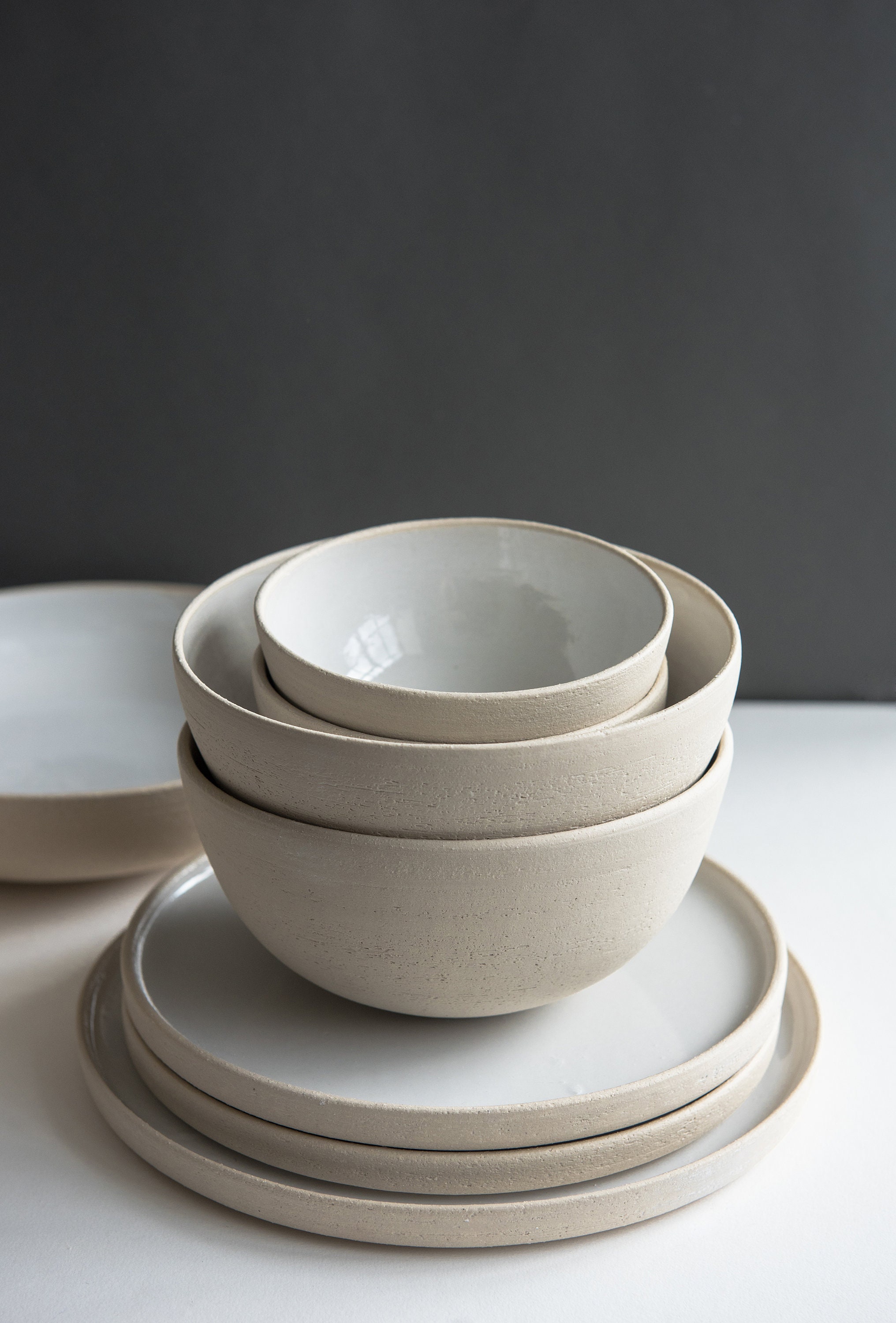 Stoneware Dinner Set 3-piece Ceramic Dinner Set Handmade - Etsy UK