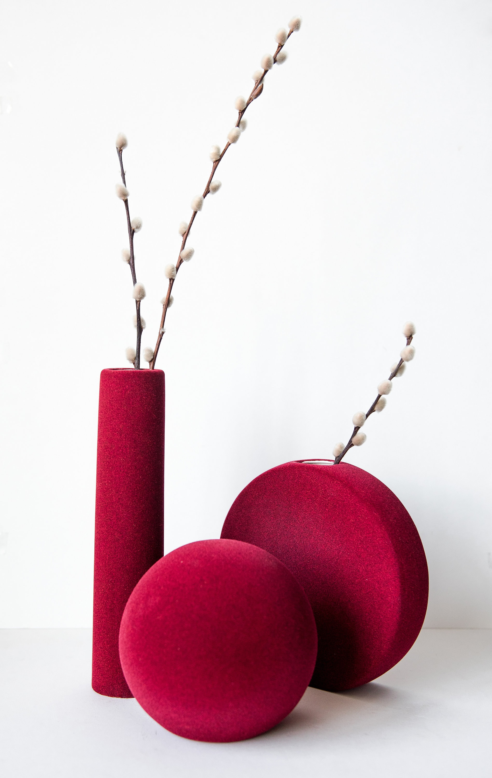 Tall Geometric Vase Ceramic Set of Home Decor Objects Bud Vase | Etsy