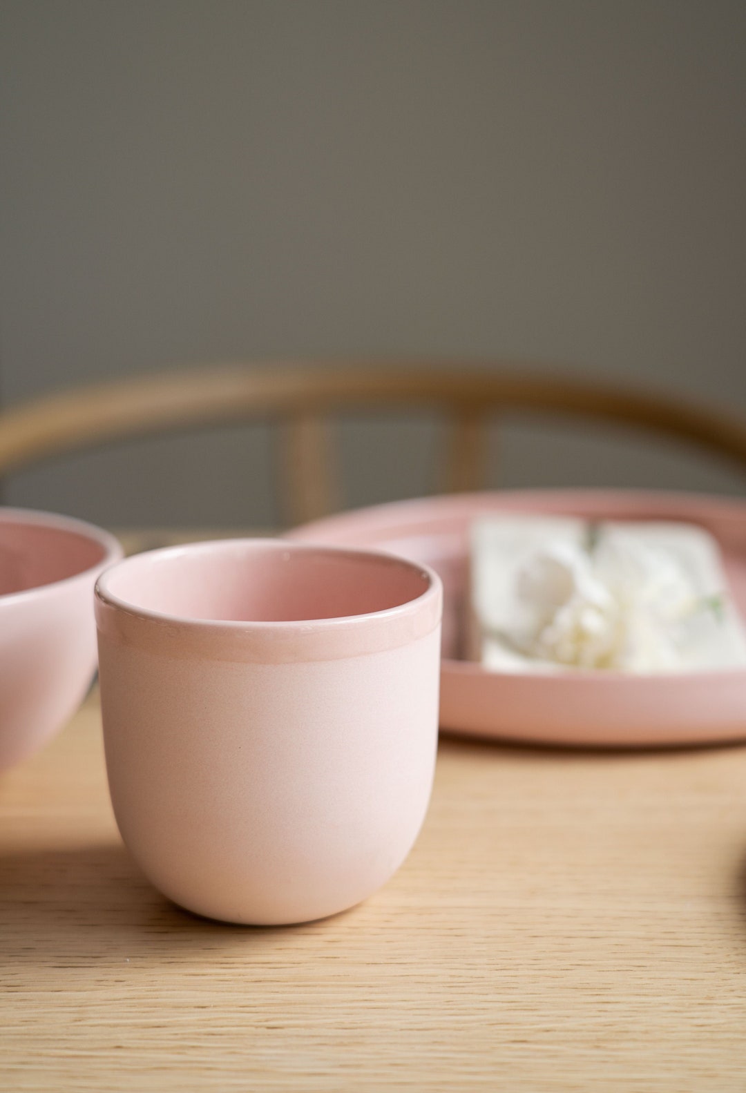 Handmade Porcelain Coffee Cup: Powder Pink Ceramic Dinnerware - Etsy