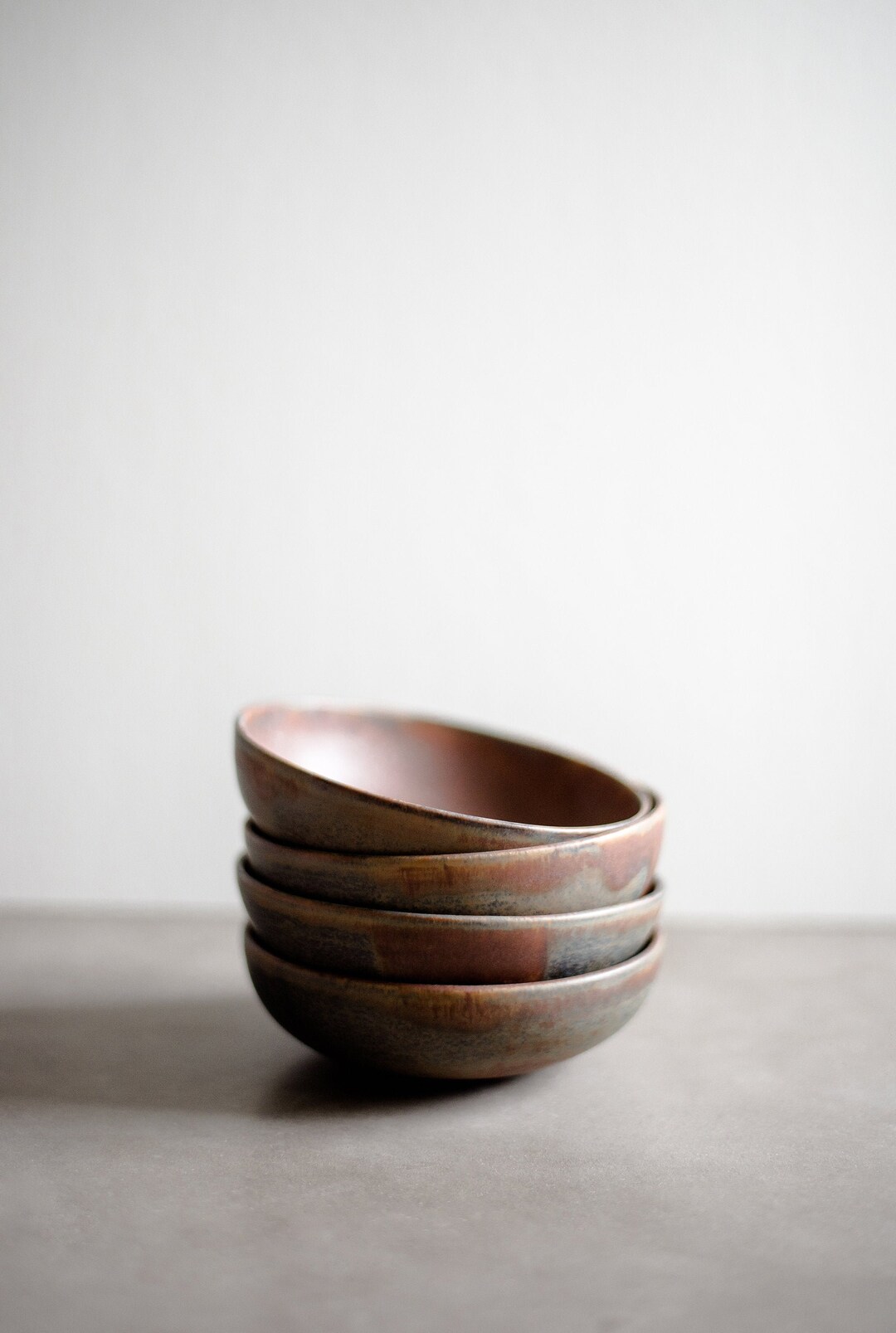 Handmade Wabi Sabi Stoneware Mini Bowl: Rust Ceramic Dinnerware - Etsy