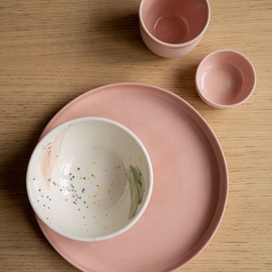 Dinner Plate Porcelain Dinner Powder Pink Plate Ceramic Dinnerware ...