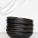 Black Stoneware Pasta Bowl Ceramic Dinnerware Black Dinner Plate ...