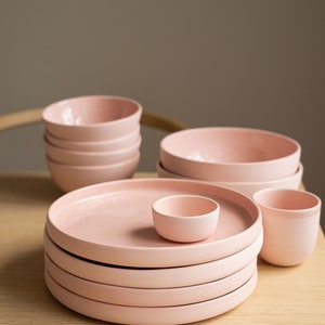 Dinner Plate Porcelain Dinner Powder Pink Plate Ceramic Dinnerware ...