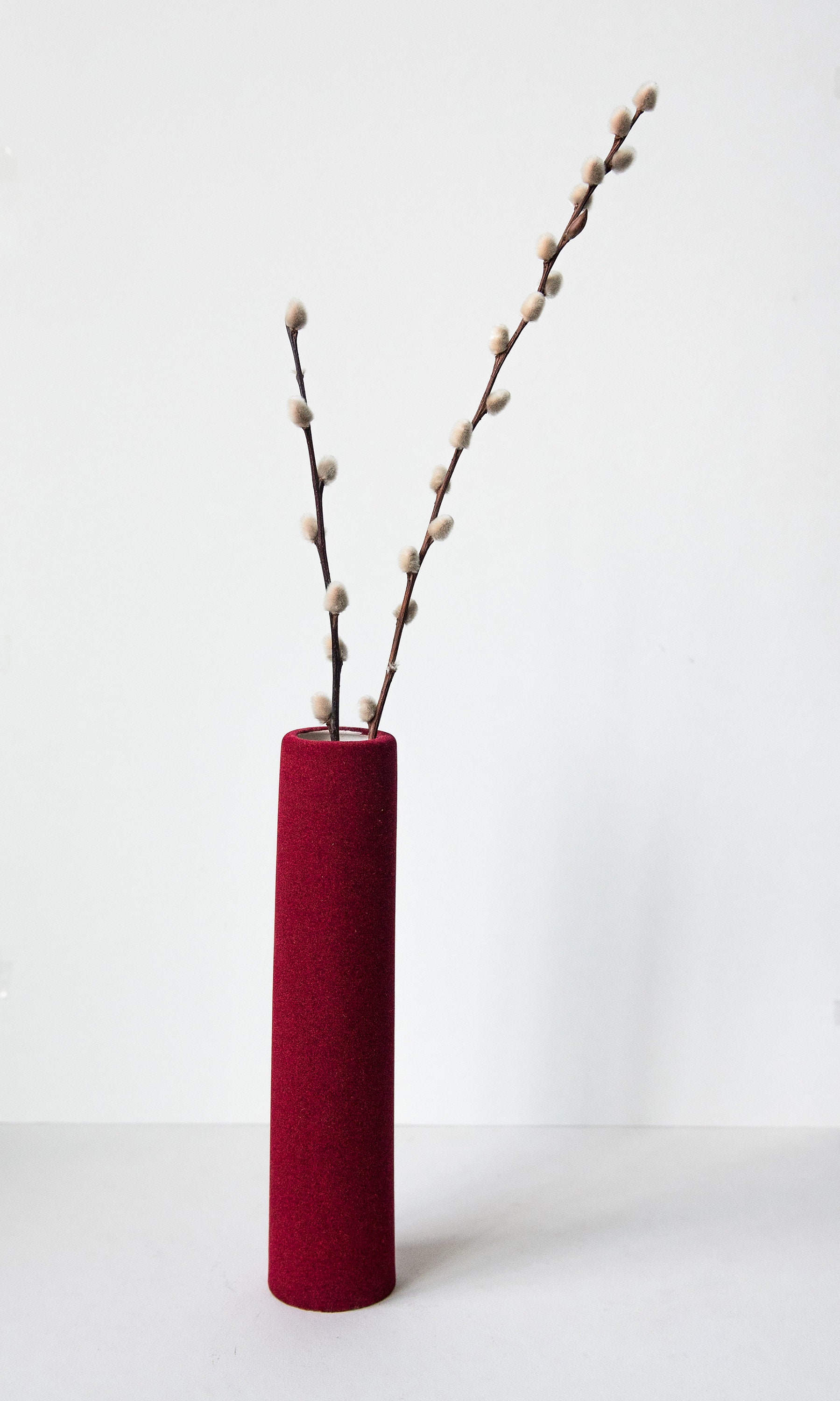 Tall Geometric Vase Ceramic Set of Home Decor Objects Bud Vase | Etsy