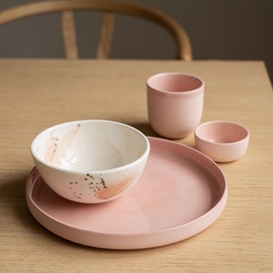 Dinner Plate Porcelain Dinner Powder Pink Plate Ceramic Dinnerware ...