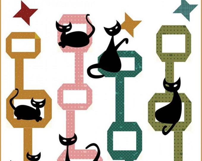 Pattern - MOD MEOW Cat Post Quilt Amanda Niederhauser Designs - Pattern ...